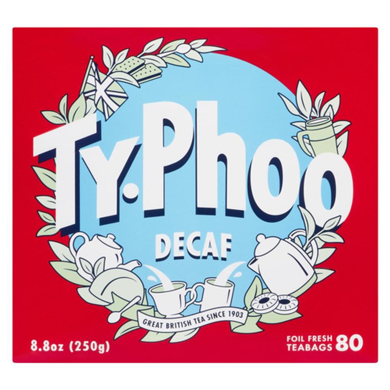 Typhoo British Tea Decaffeinated 80 Tea Bags - Voilà Online Groceries ...