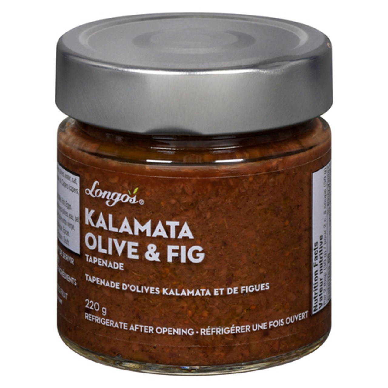Longo's Tapenade Kalamata Olive & Fig 220 g - Voilà Online Groceries ...