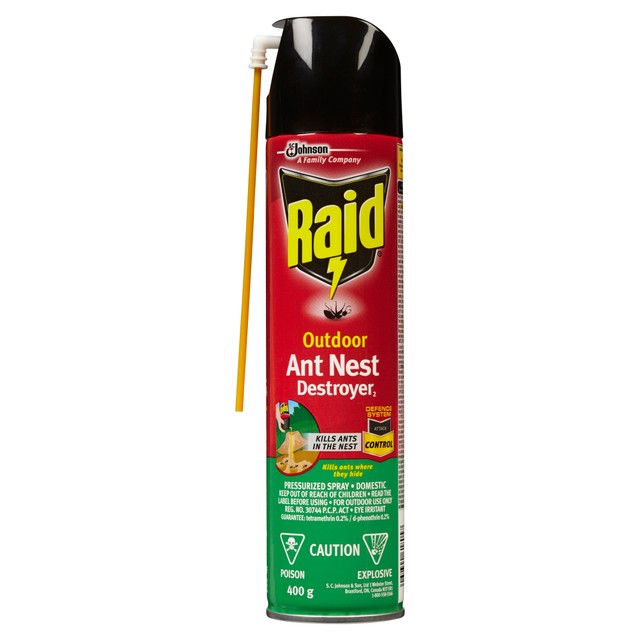 Raid Outdoor Ant Nest Destroyer Insect Killer Spray 400 g - Voilà ...