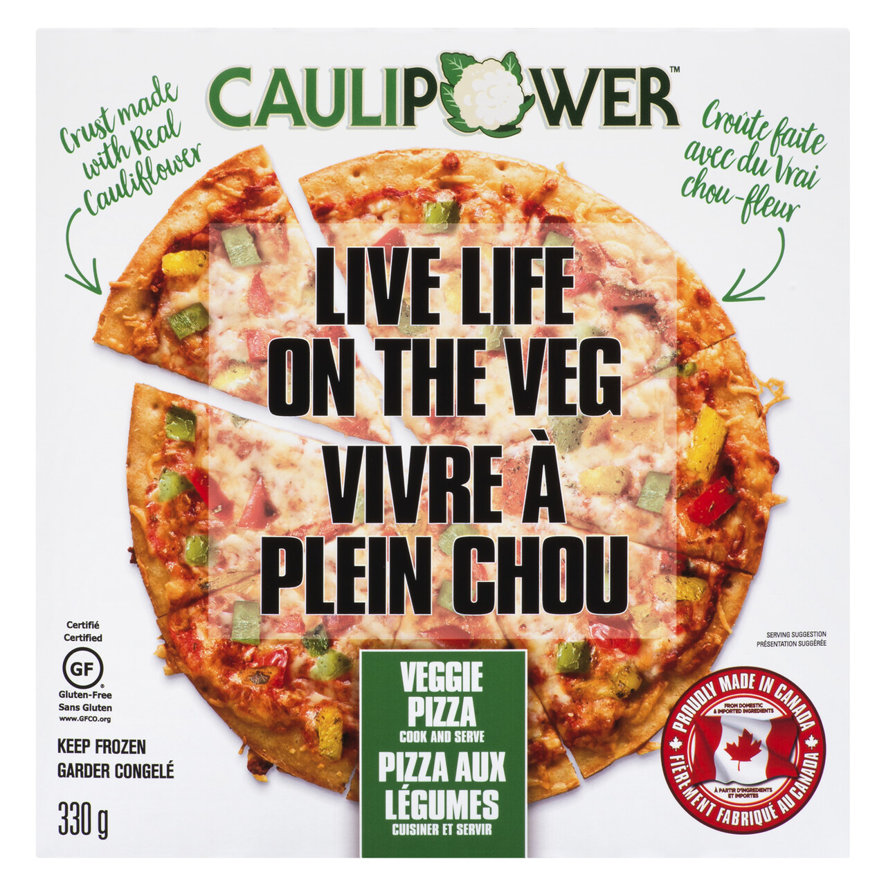 Caulipower Gluten-Free Frozen Pizza Veggie 329 g - Voilà Online ...