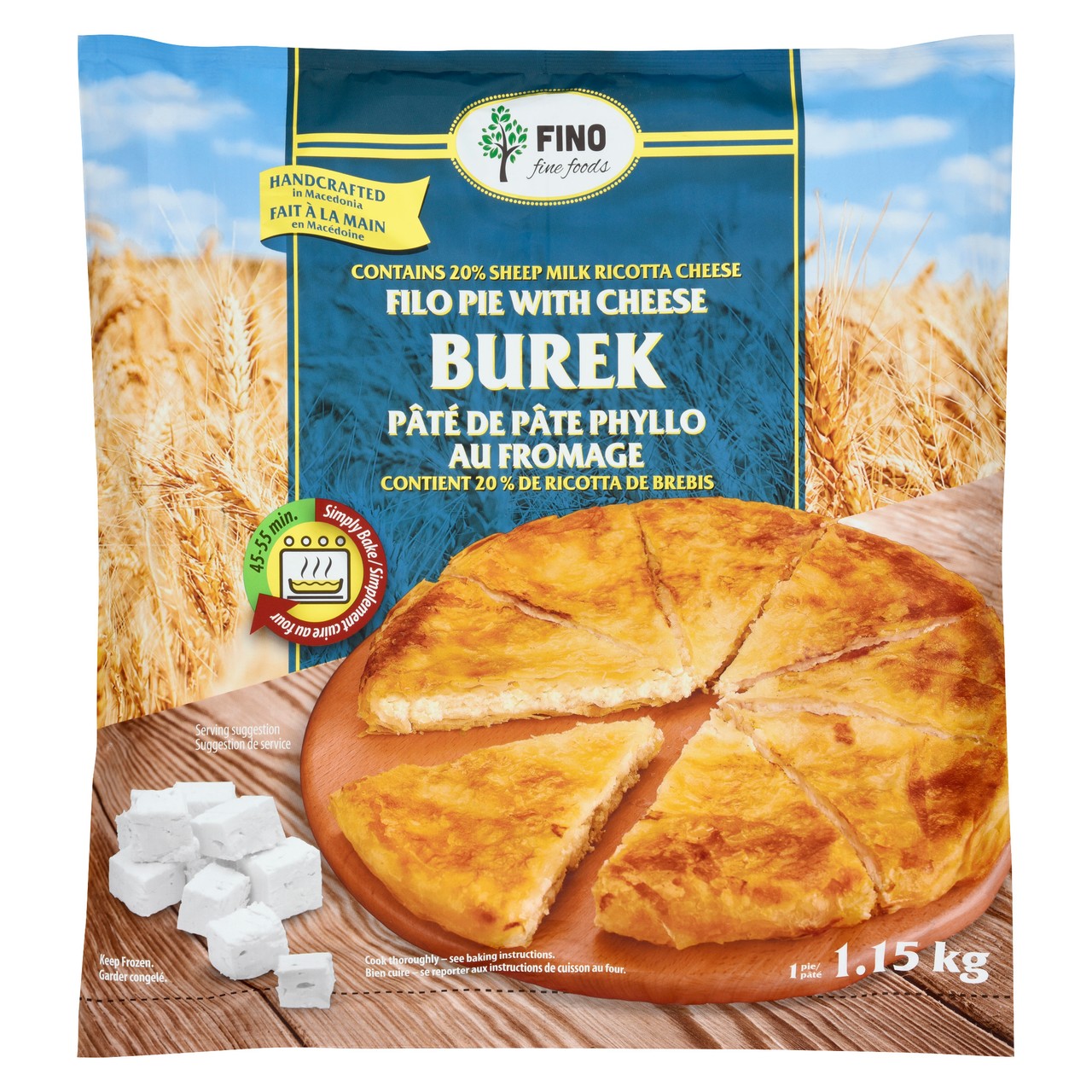 Fino Fine Foods Cheese Filo Pie 1150 g (frozen) - Voilà Online ...