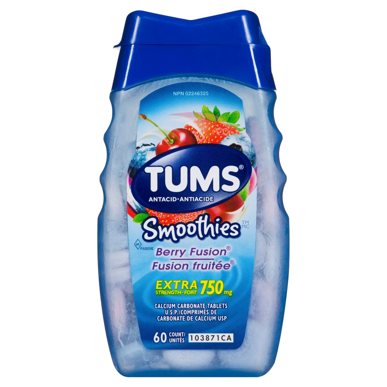 Tums Smoothies X-Strength Antacid Berry Fusion 60 EA - Voilà Online ...