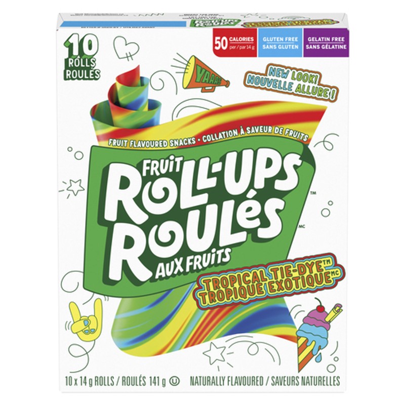 Betty Crocker Fruit Roll-Ups Gluten-Free Fruit Flavoured Snacks ...