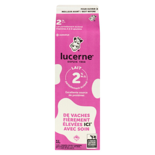 Lucerne 2% Milk Partly Skimmed 1 L - Voilà Online Groceries & Offers