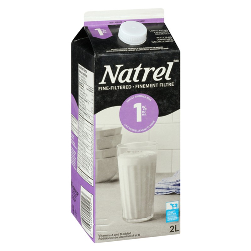 Natrel 1% Milk Partly Skimmed 2 L - Voilà Online Groceries & Offers