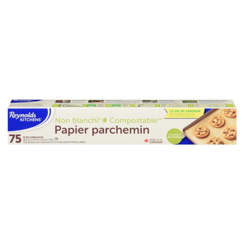 Reynolds Kitchens Parchment Paper 75 Feet Unbleached Compostable 1 EA ...