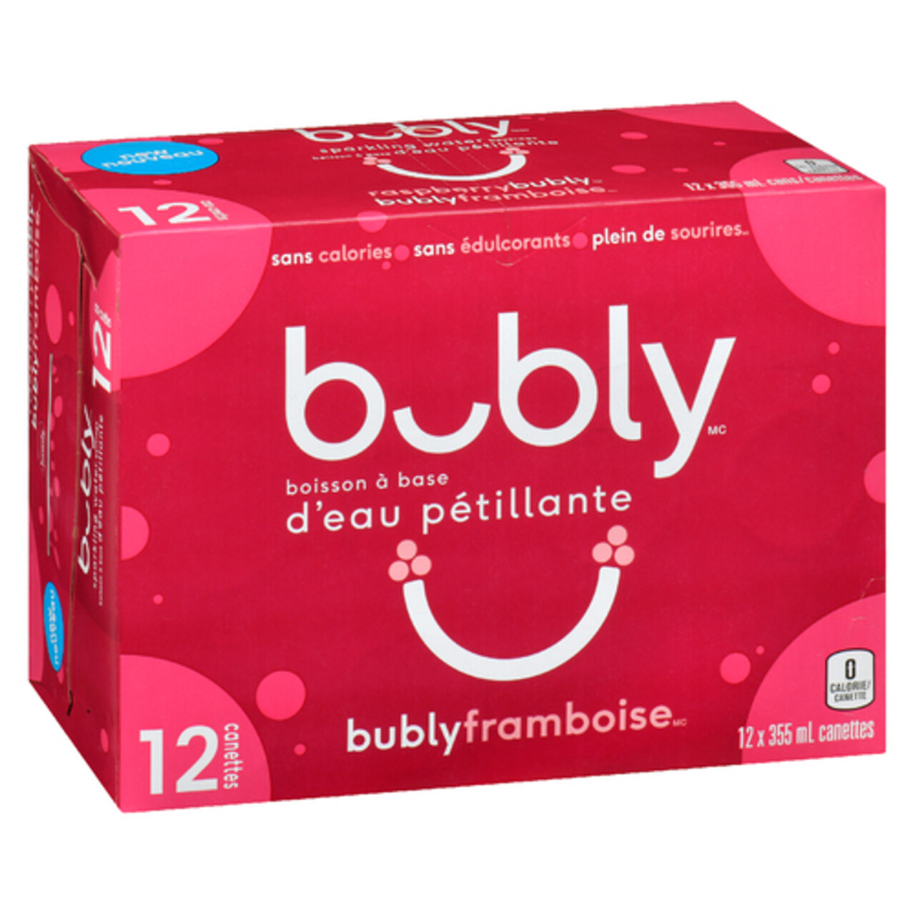 Bubly Sparkling Water Raspberry 12 x 355 ml (cans) - Voilà Online ...