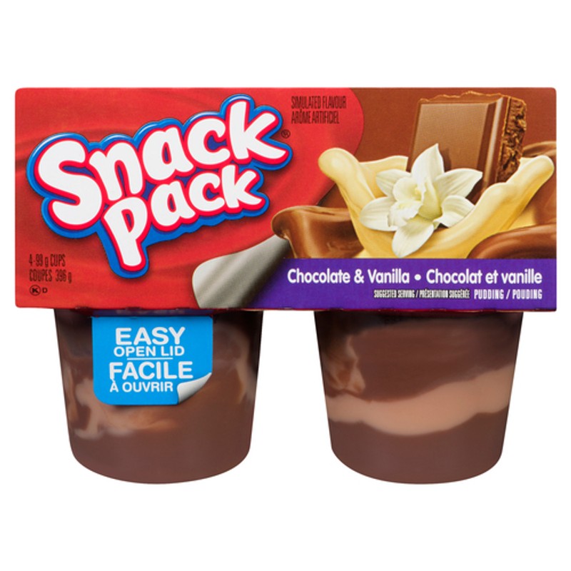 Snack Pack Gluten-Free Pudding Cups Chocolate & Vanilla 4 x 99 g ...
