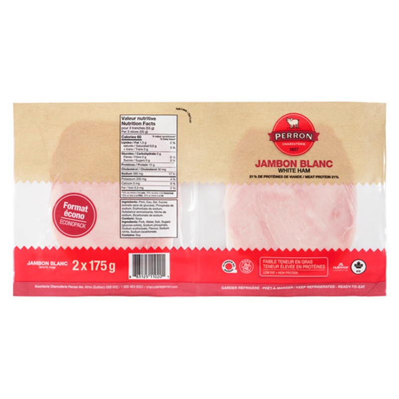 Perron Deli Sliced Ham White 2 x 175 g - Voilà Online Groceries & Offers