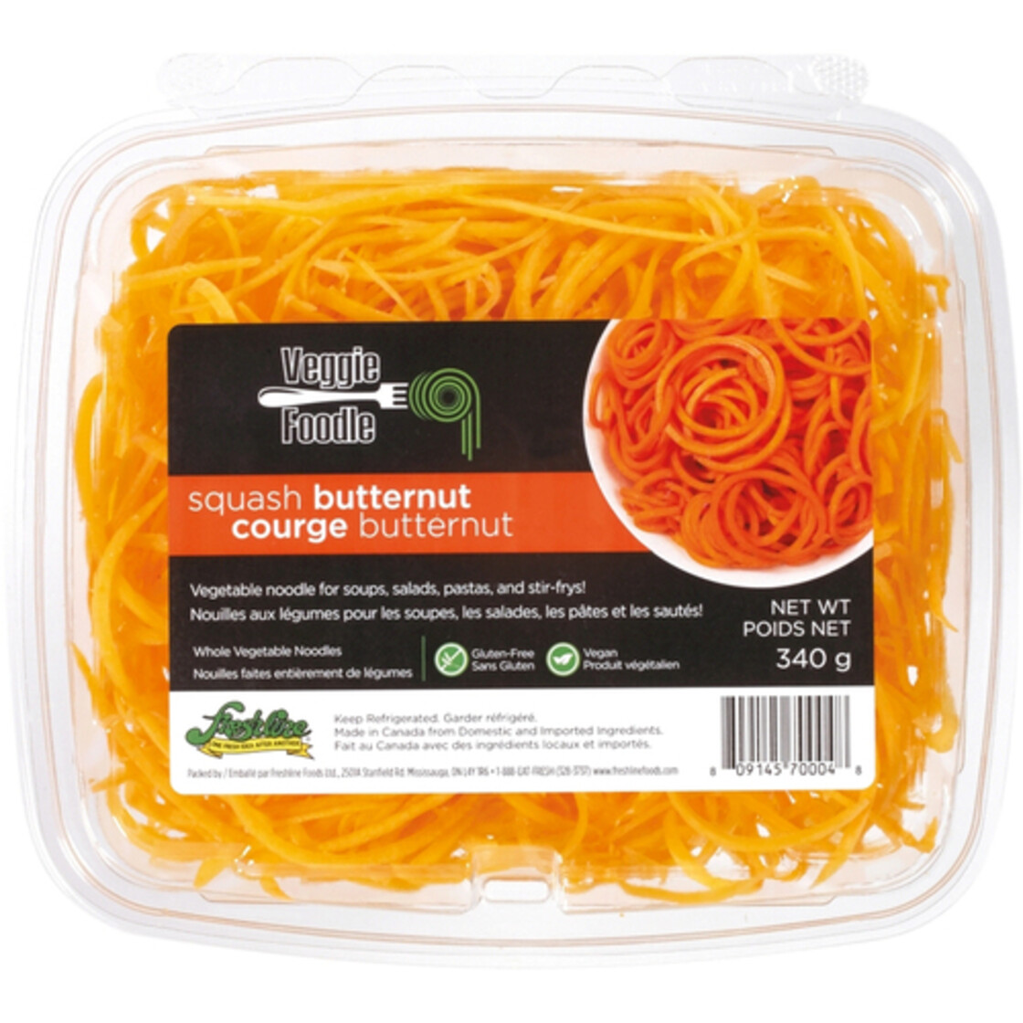 Freshline Foods Butternut Squash Noodles 340 g - Voilà Online Groceries ...