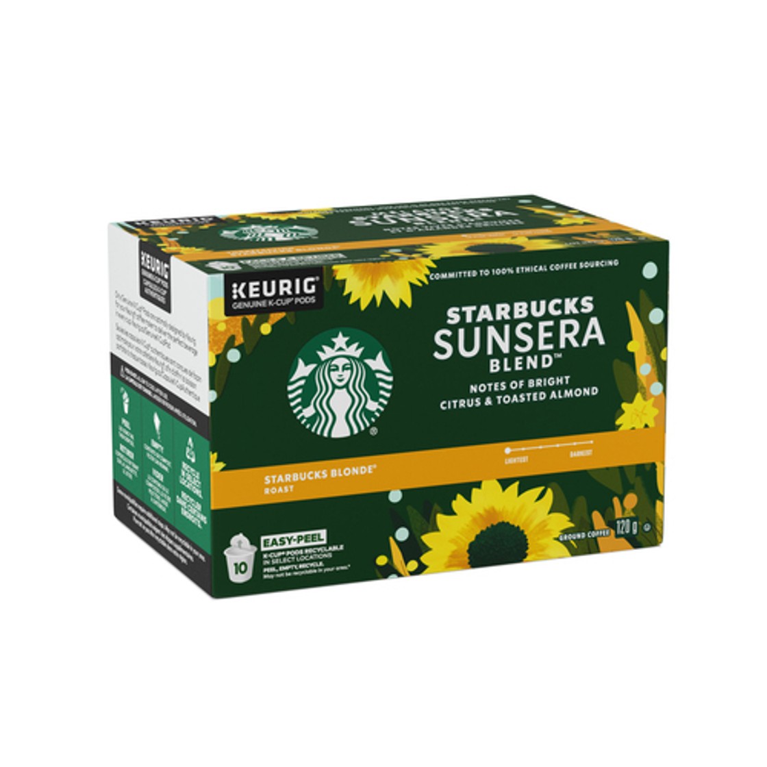 Starbucks Coffee Pods Sunsera Blend Blonde Roast 10 K-Cups 120 g ...