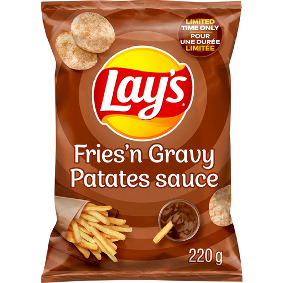 Lay's Potato Chips Fries And Gravy 220 g - Voilà Online Groceries & Offers