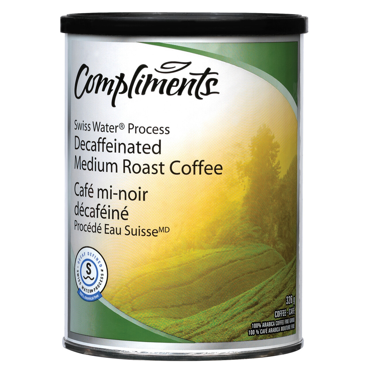 Compliments Decaffeinated Ground Coffee Medium Fine Grind 326 g - Voilà ...