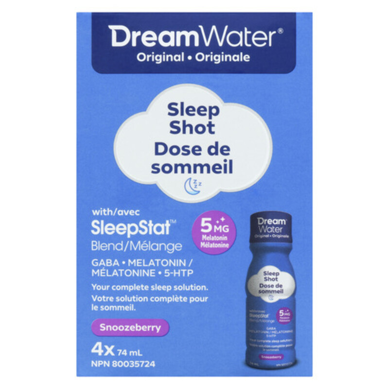 Dream Water Sleep Shot Snoozeberry Original 4 x 74 ml - Voilà Online ...