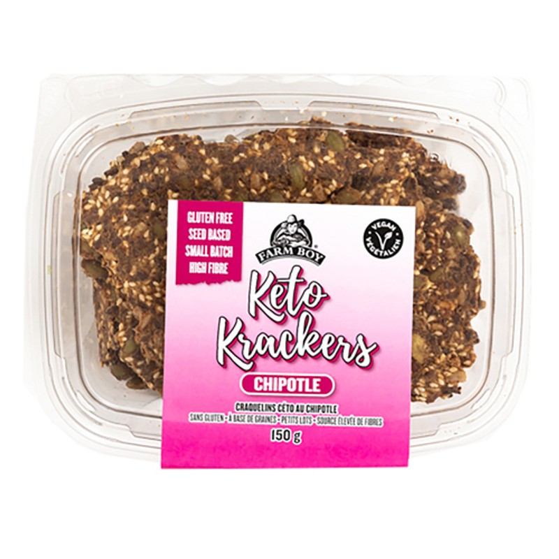 Farm Boy Keto Krackers Chipotle 150 g - Voilà Online Groceries & Offers
