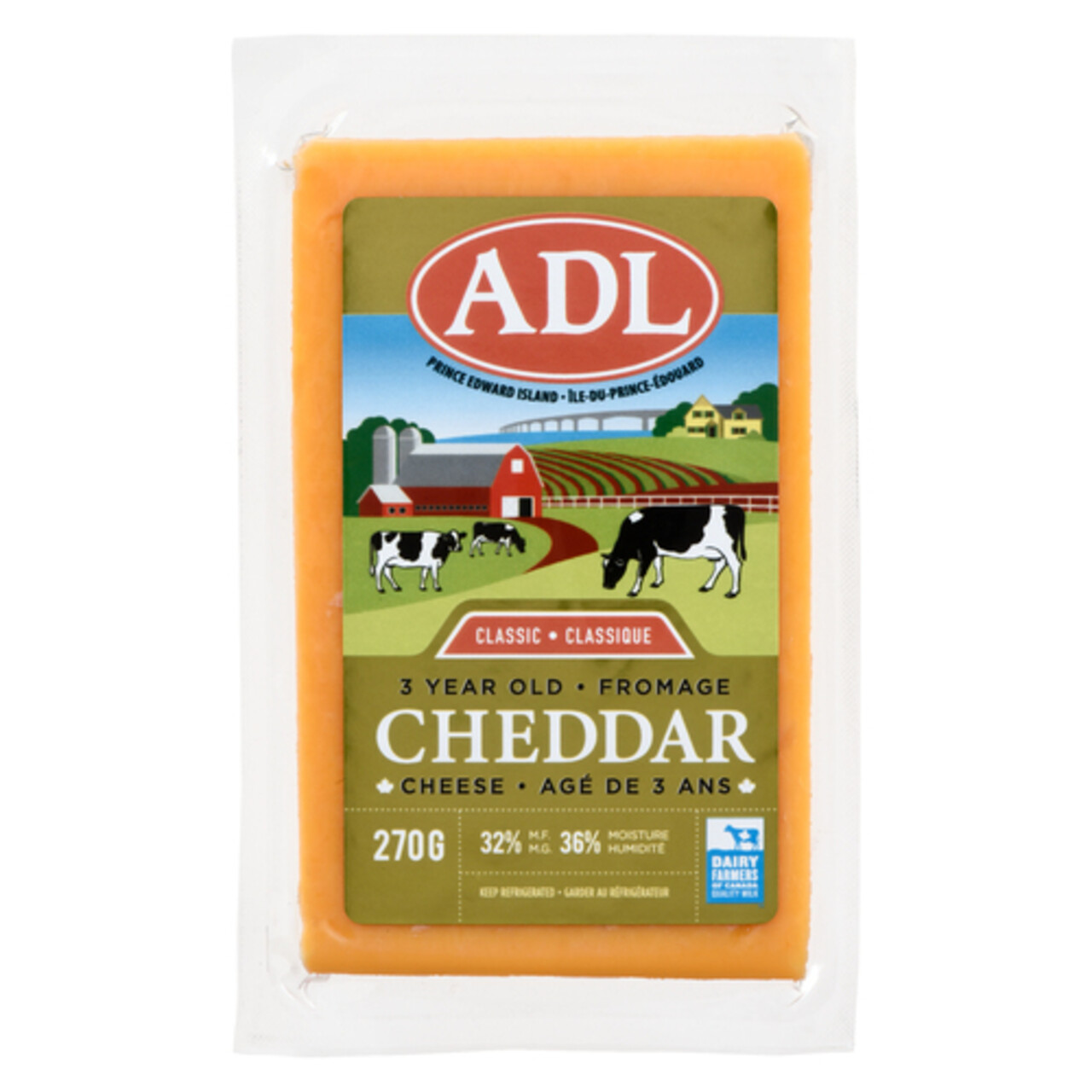 ADL Cheddar Cheese 3 Years Old Classic 270 g - Voilà Online Groceries ...