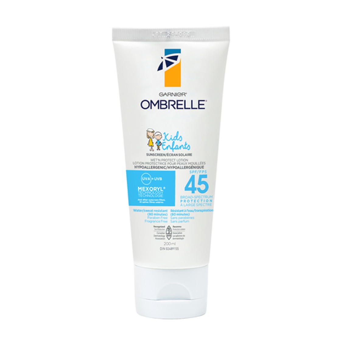 Garnier Ombrelle Kids Sunscreen Lotion SPF 45 Wet'N Protect 200 ml ...