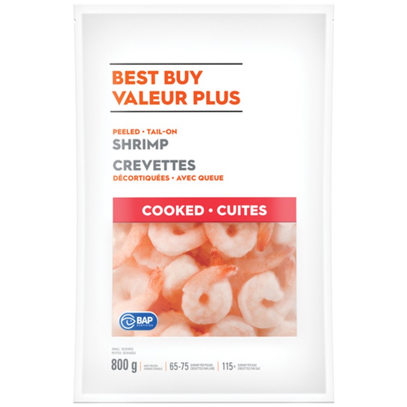 Best Buy Frozen Cooked Shrimp Small 800 g - Voilà Online Groceries & Offers