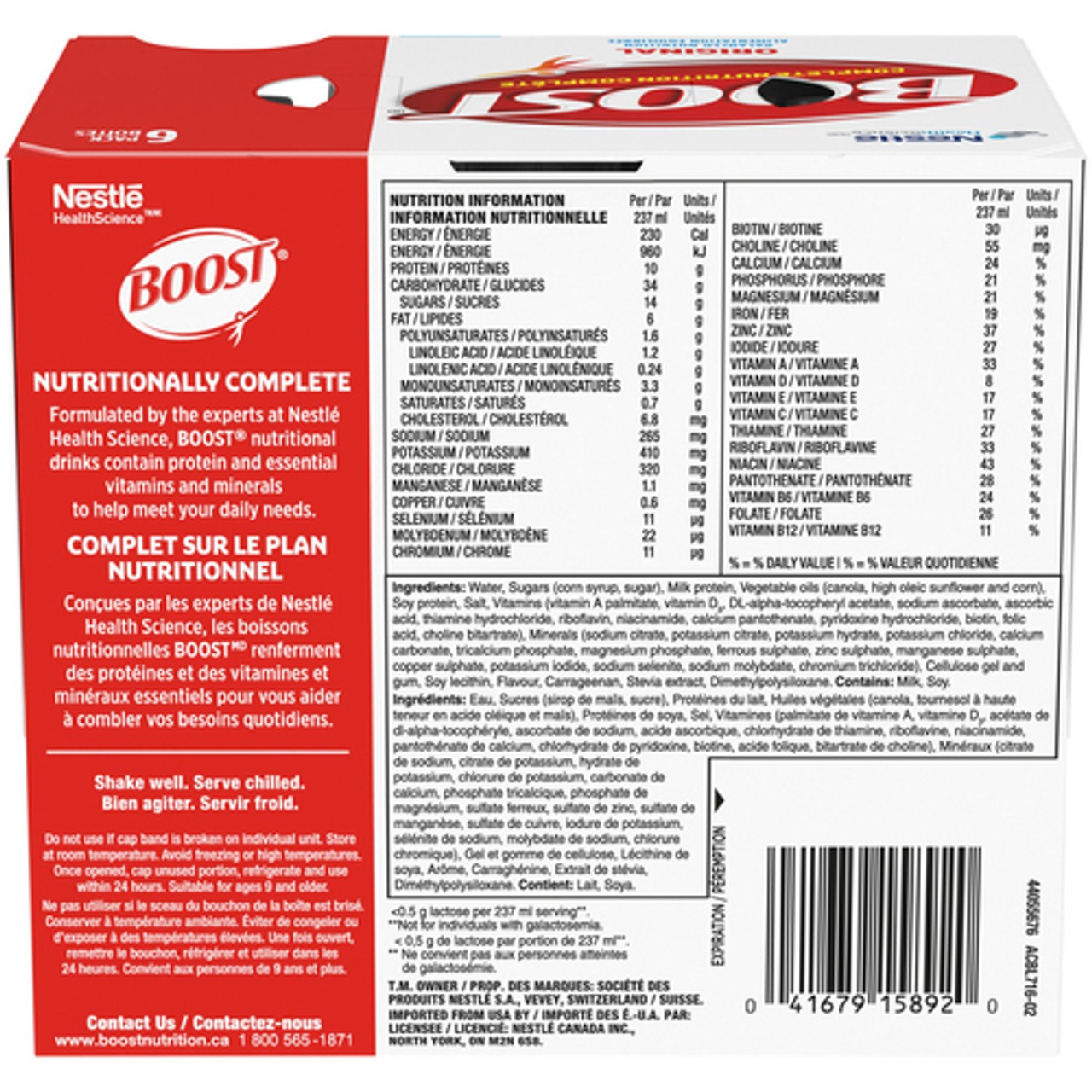 Nestle Boost Meal Replacement Original Strawberry 6 x 237 ml (bottles ...