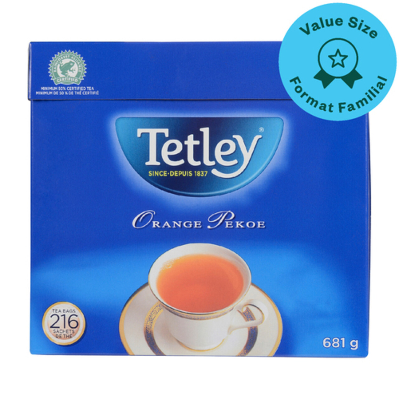 Tetley Tea Orange Pekoe 216 Tea Bags - Voilà Online Groceries & Offers