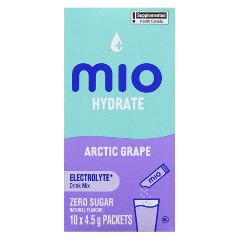 Mio Hydrate Zero Sugar Drink Mix Arctic Grape 10 x 4.5 g - Voilà Online ...