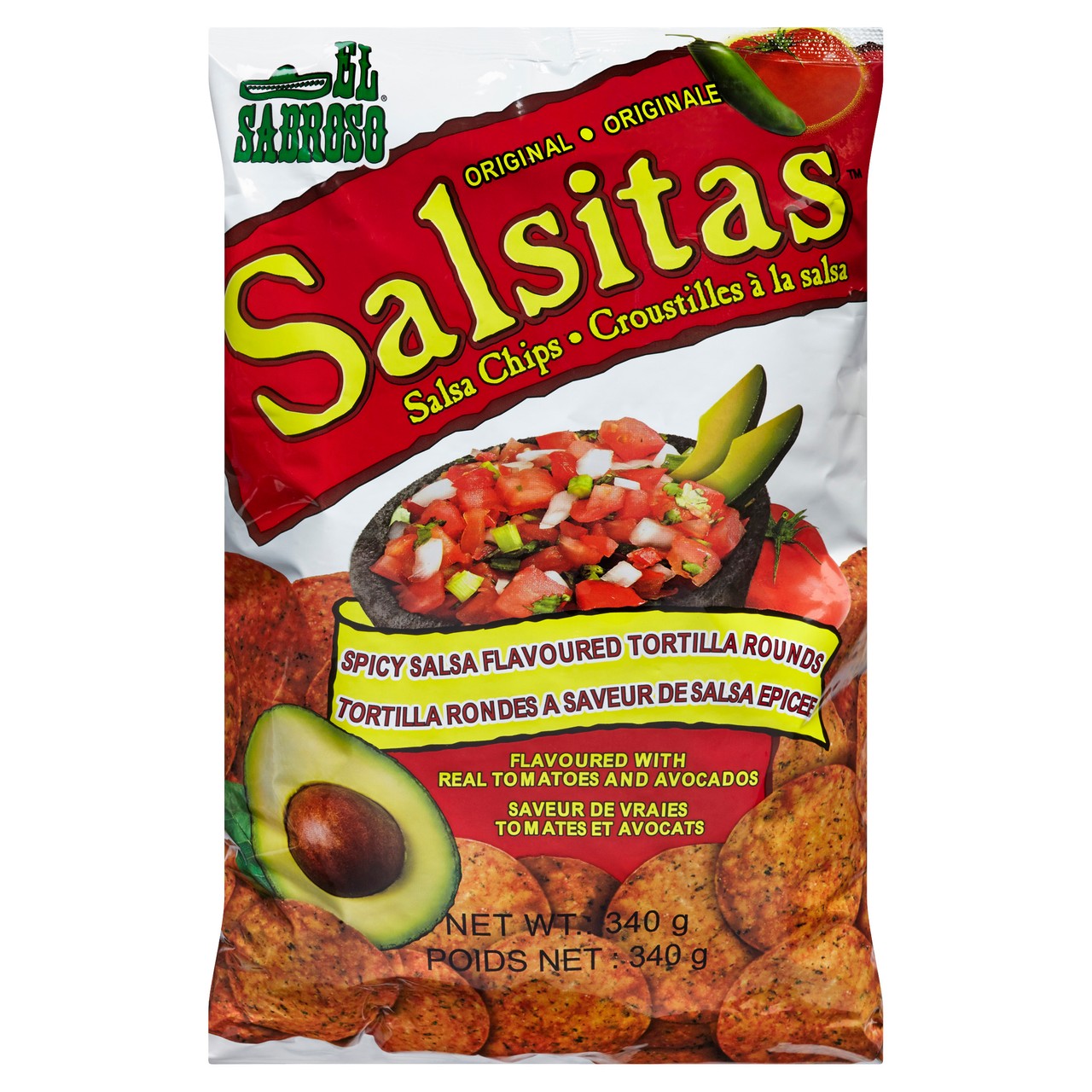 El Sabroso Rounds Tortilla Chips Original Spicy Salsa 340 g - Voilà ...