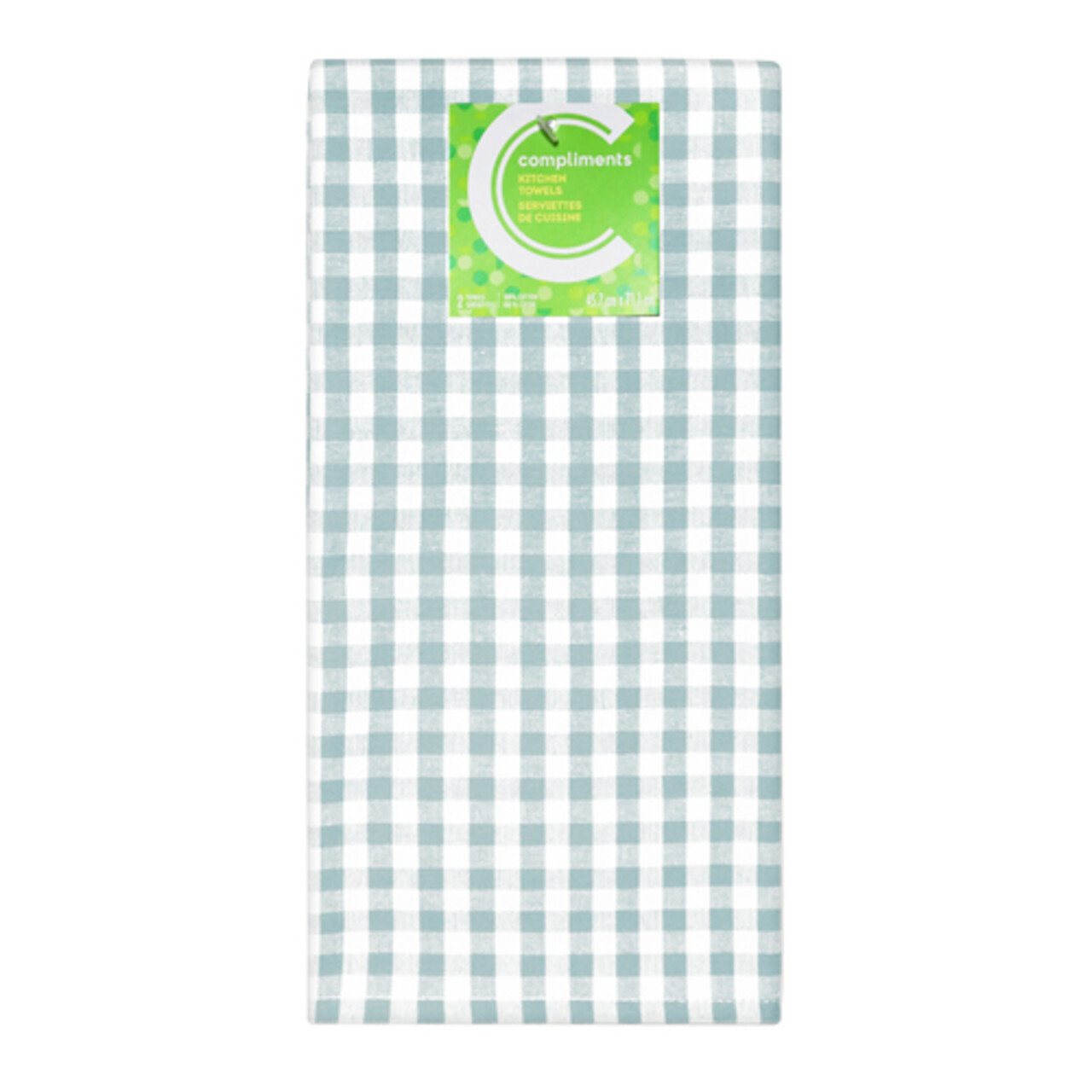Compliments Mint Kitchen Towels 2 Pack - Voilà Online Groceries & Offers