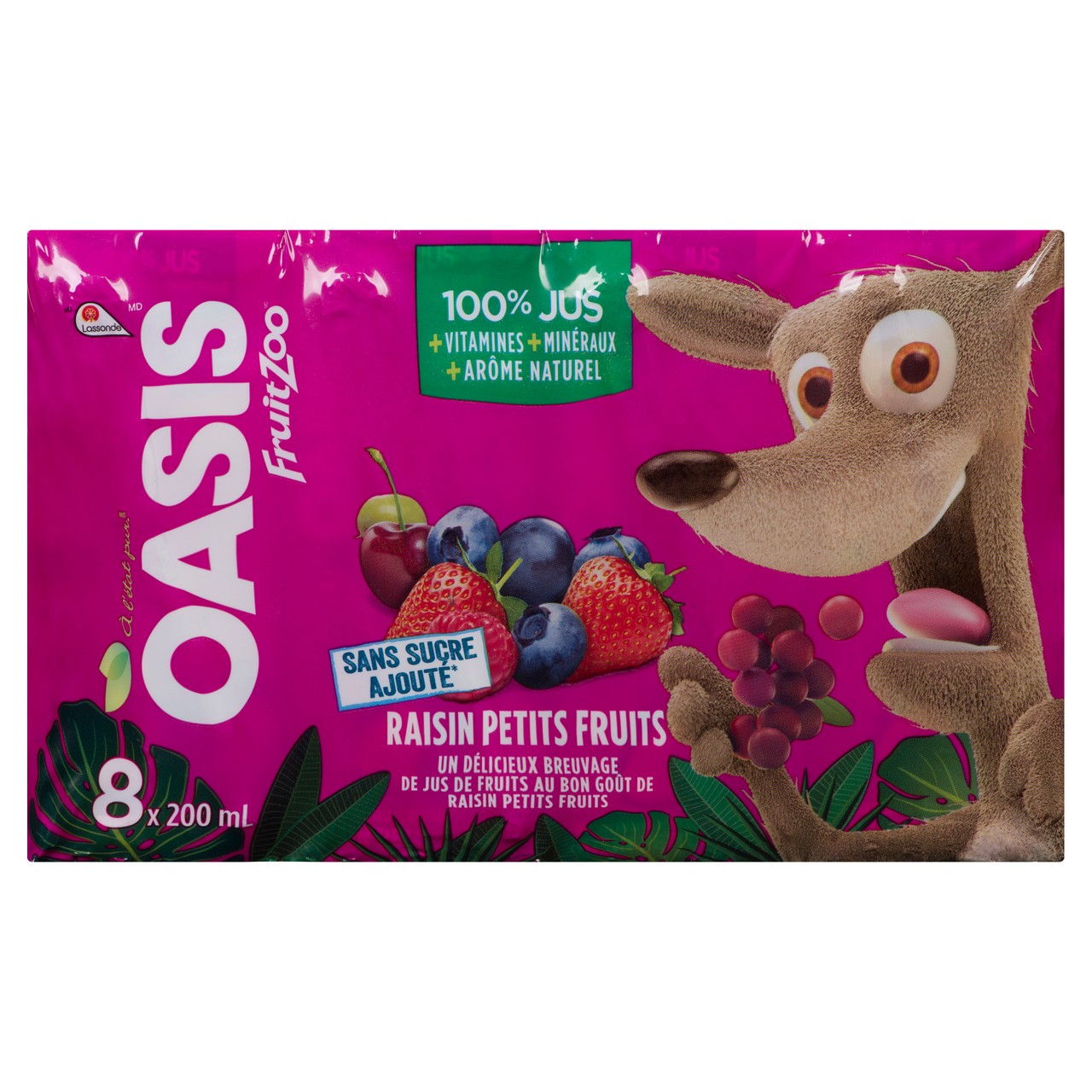 Oasis Fruit Zoo 100% Juice Grape Berry 8 x 200 ml - Voilà Online ...
