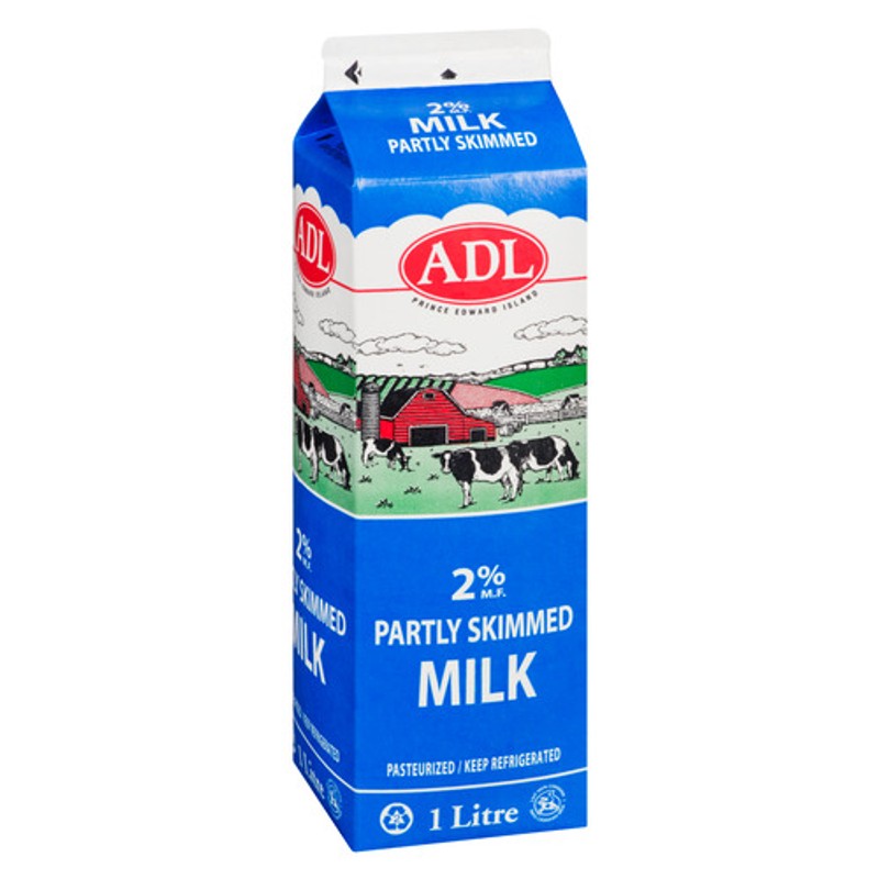 ADL 2% Milk Partly Skimmed 1 L - Voilà Online Groceries & Offers