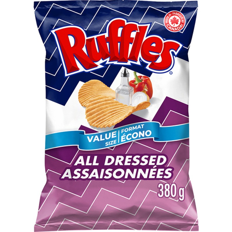 Ruffles Potato Chips All Dressed Flavoured Value Size 380 g - Voilà Online Groceries & Offers