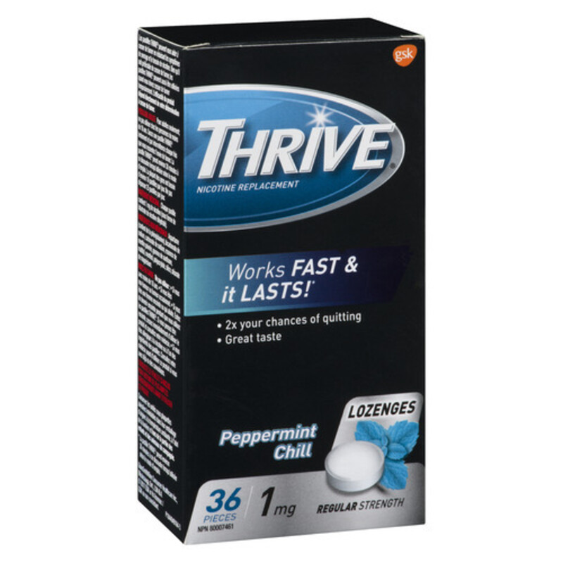Thrive 1 mg Nicotine Replacement Lozenges Peppermint Chill 36 EA ...