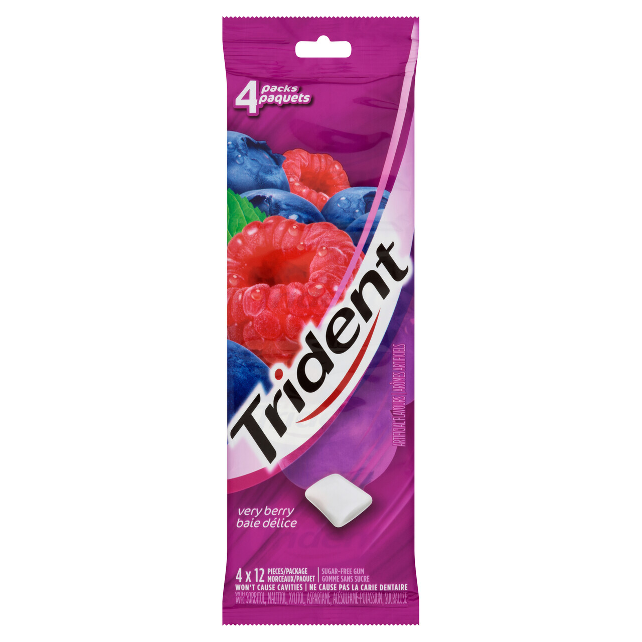Trident Very Berry Gum Multipack 4 Pack x 12 Pieces - Voilà Online ...