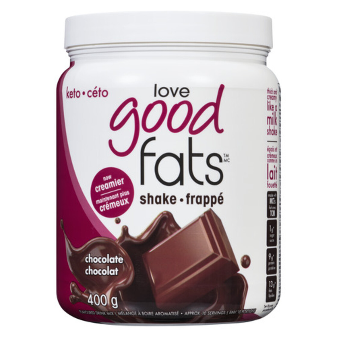 Love Good Fats Protein Powder Milkshake Chocolate 400 g - Voilà Online ...