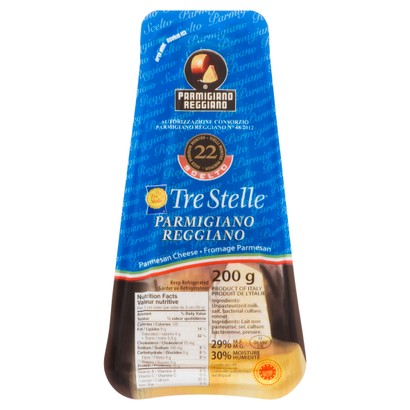 Tre Stelle Cheese Parmigiano Reggiano 200 g - Voilà Online Groceries ...