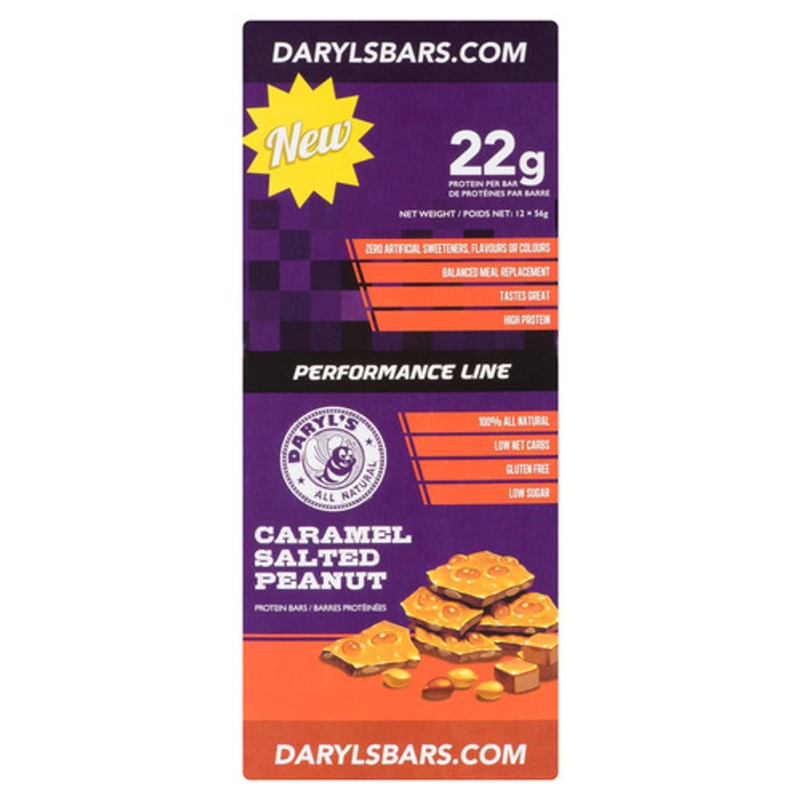 Daryl's Performance Line Protein Bar Caramel Salted Peanut 12 x 58 g ...
