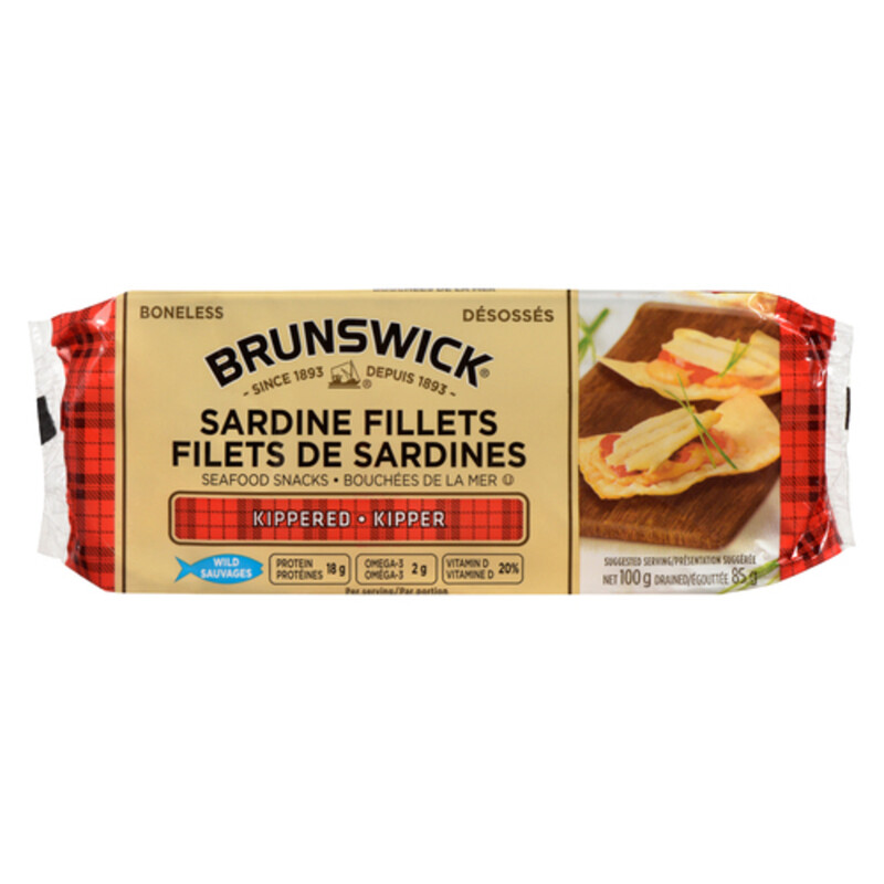 Brunswick Sardine Fillets Seafood Snacks Kippered 100 g - Voilà Online ...