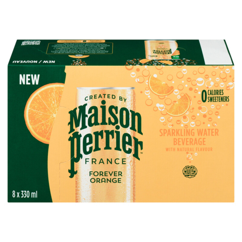 Maison Perrier Sparkling Water Orange 8 x 330 ml (cans) - Voilà Online ...