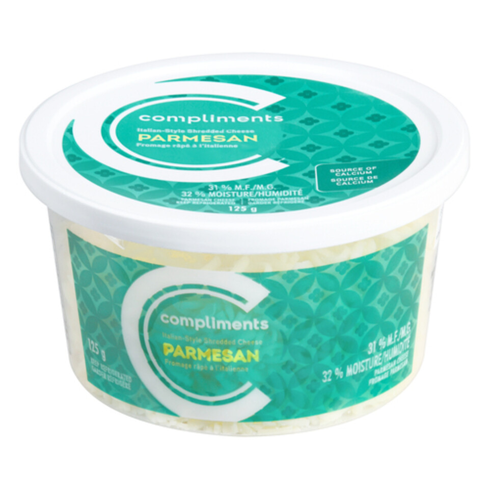 Compliments Shredded Cheese Parmesan 125 g - Voilà Online Groceries ...