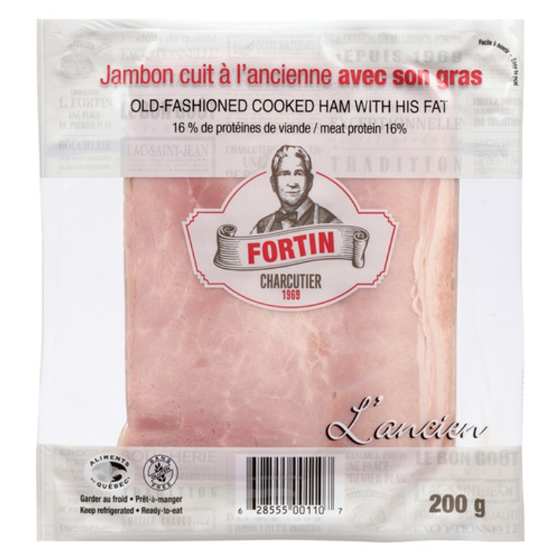 Charcuterie Fortin Ham Old-Fashioned Cooked With Fat 200 g - Voilà ...
