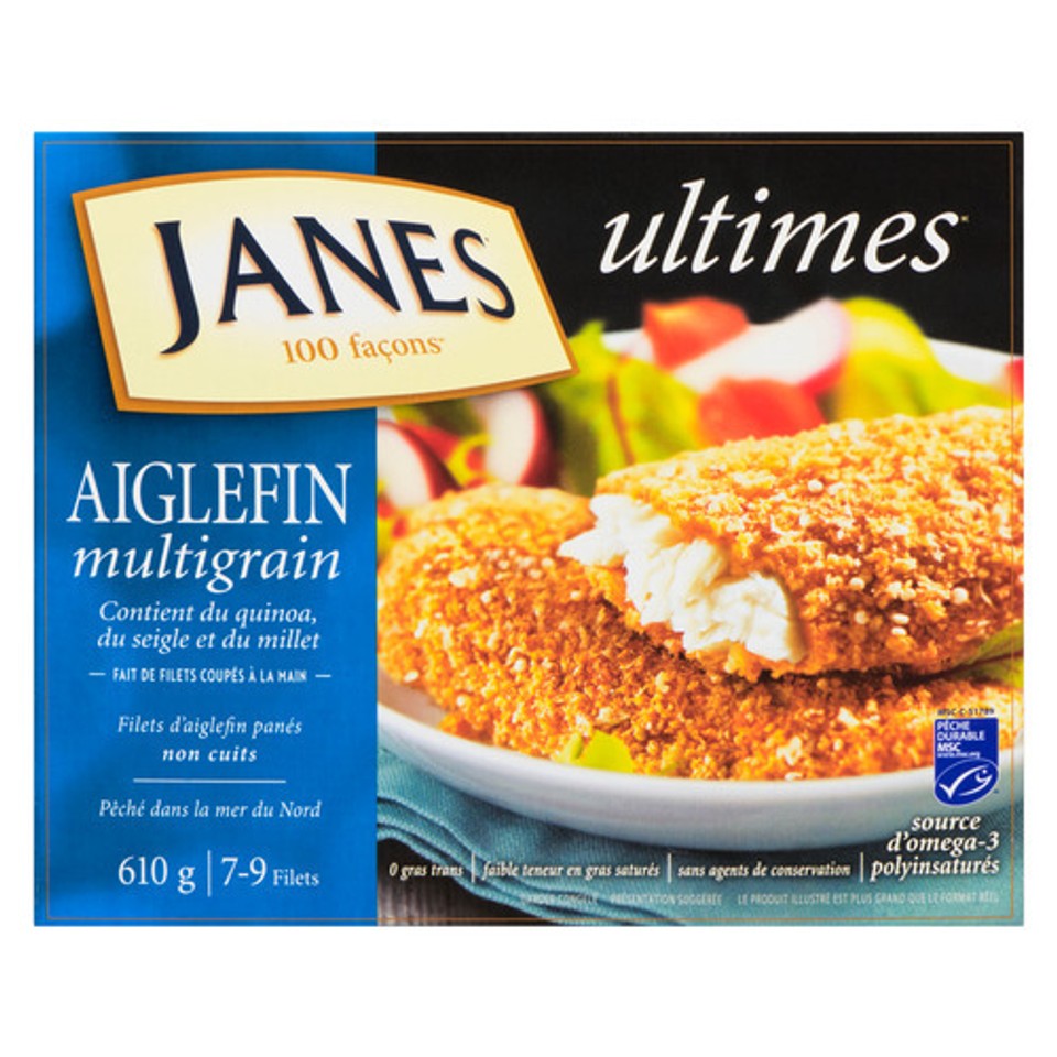 Janes Frozen Haddock Fillets Multigrain Breaded 610 g - Voilà Online ...
