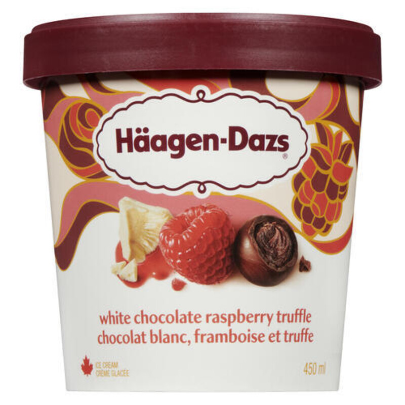 Haagen-Dazs Ice Cream White Chocolate Raspberry Truffle 450 ml - Voilà ...