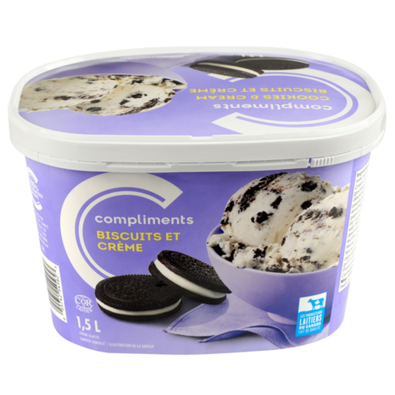 Compliments Ice Cream Cookies and Cream 1.5 L - Voilà Online Groceries ...