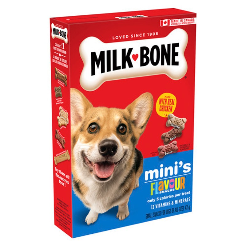Milk-Bone Dog Treats 12 Minerals & Vitamins Mini's Snack Flavoured 475 ...