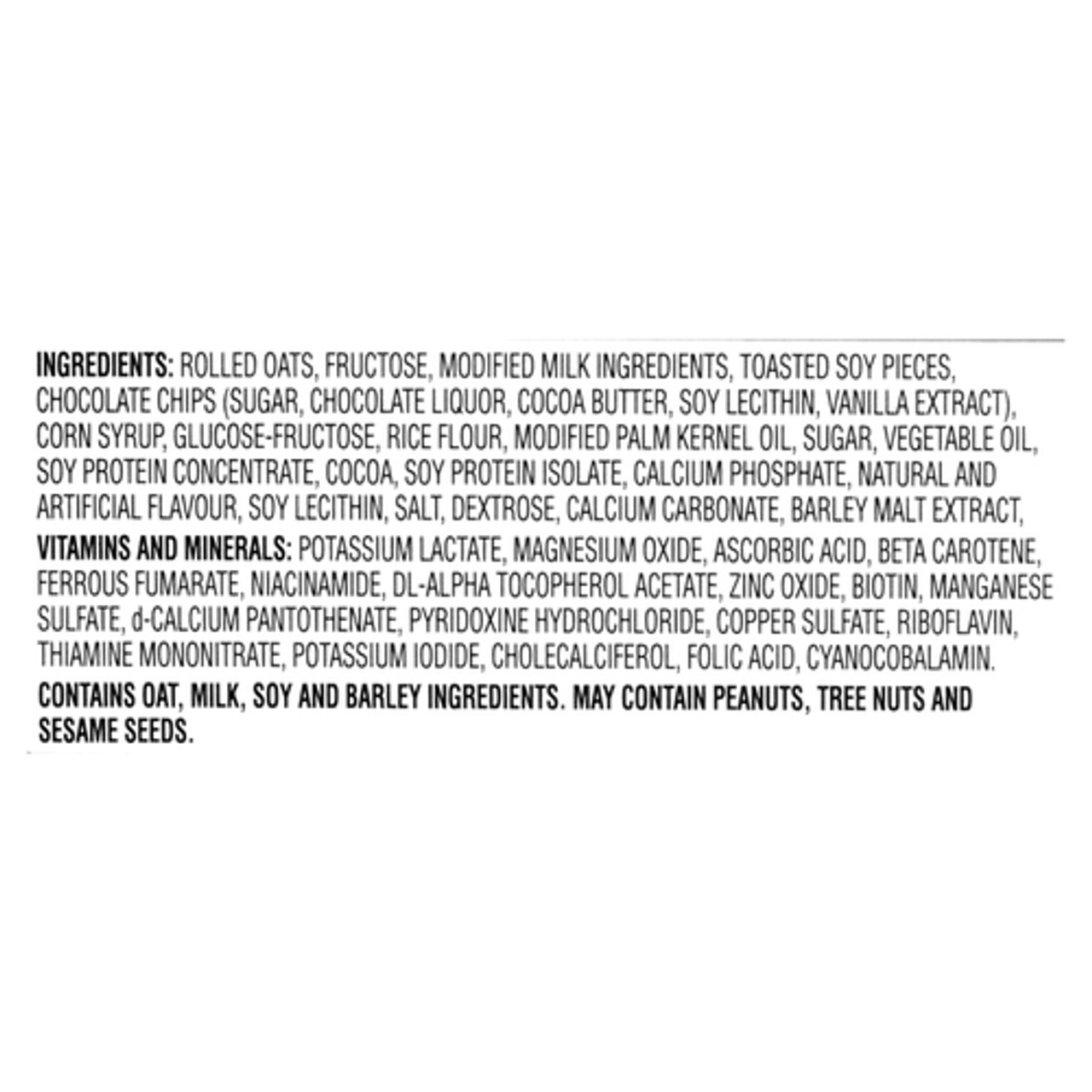 Kellogg's Vector Energy Bars Chocolate Chip 220 g - Voilà Online ...