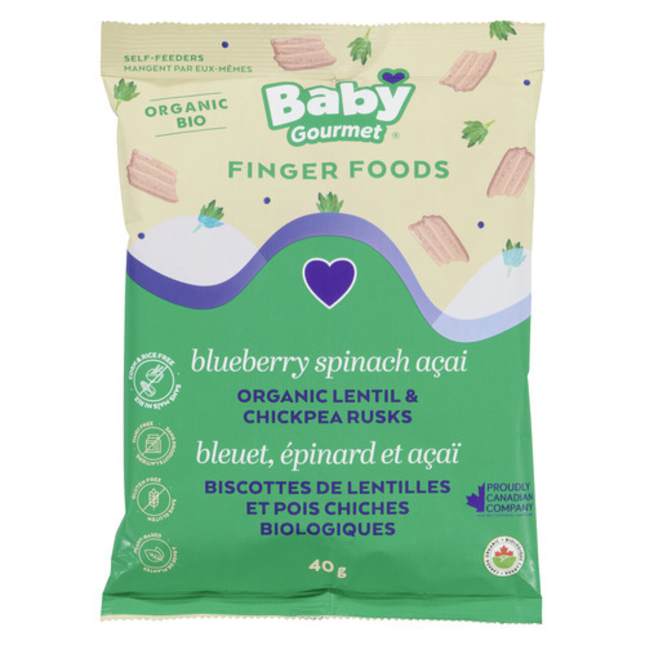 Baby Gourmet Foods Baby/Infant Food Blueberry Acai Spinach 40 g - Voilà ...