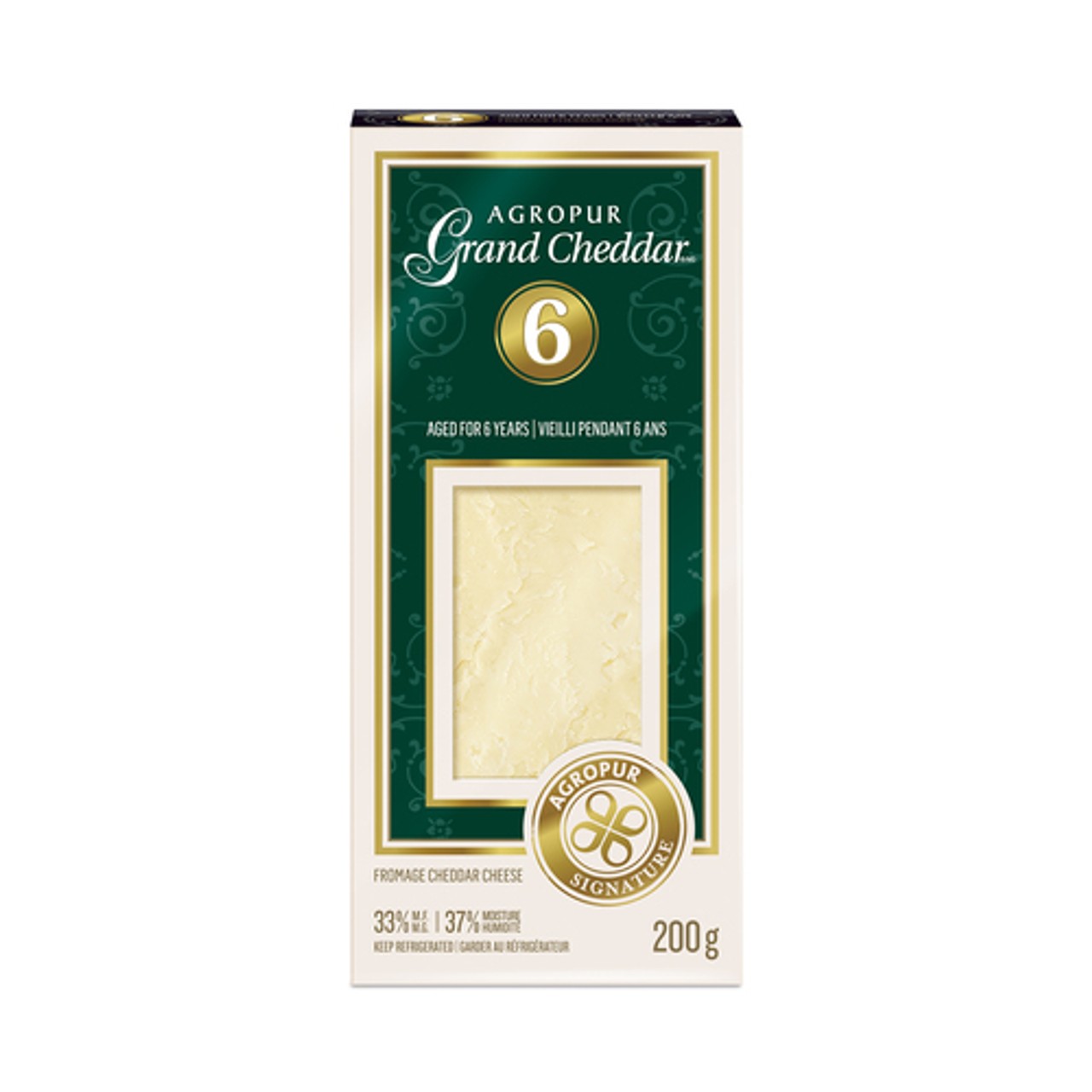 Agropur Grand Cheddar 6 Years-Old Cheese 200 g - Voilà Online Groceries ...