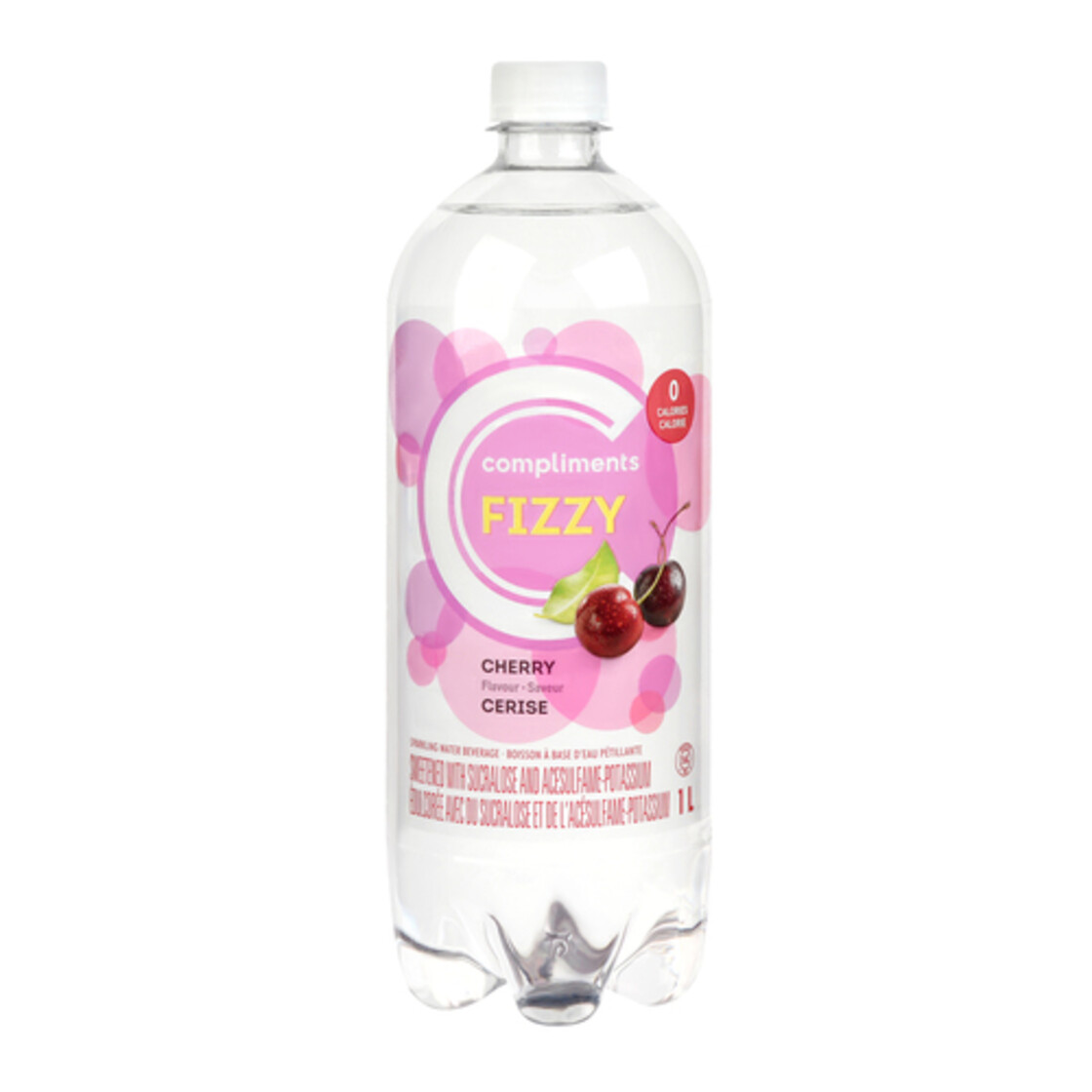 Compliments Sparkling Water Fizzy Diet Cherry 1 L (bottle) - Voilà ...