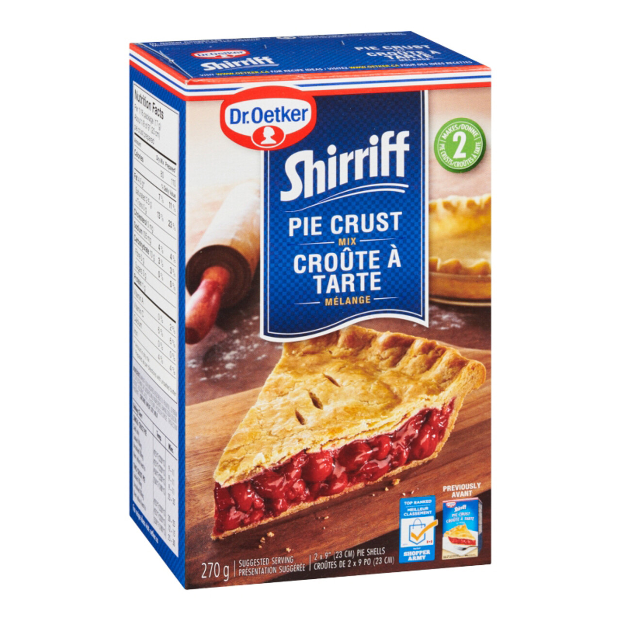 Dr. Oetker Shirriff Pie Crust Mix 270 g - Voilà Online Groceries & Offers