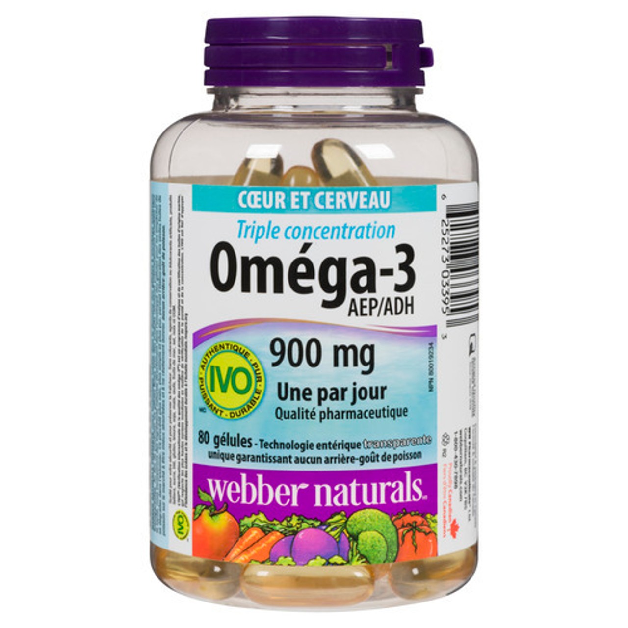 Webber Naturals Clear Enteric Omega 3 Mini 900 mg 80 Softgel Capsules ...