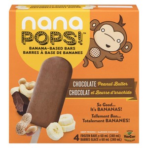 NanaShake Nana Pops Frozen Bars Chocolate Peanut Butter 4 x 60 ml ...